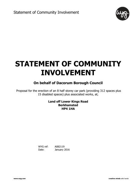 STATEMENT OF COMMUNITY INVOLVEMENT