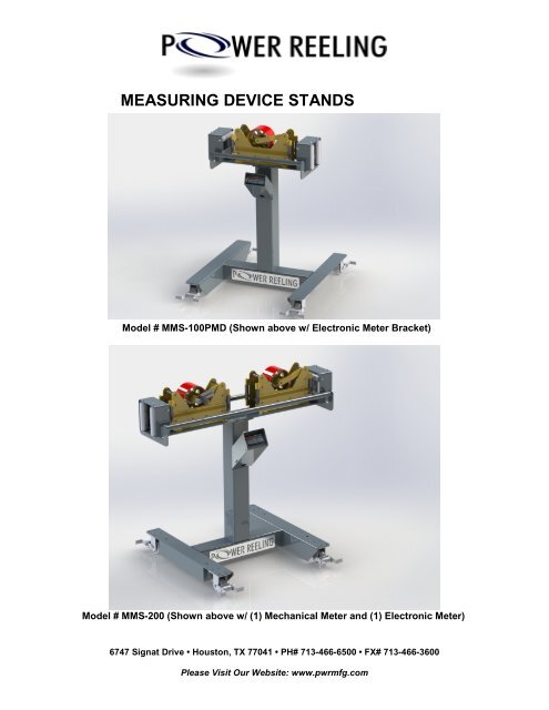 (20) POWER REELING MEASURING STANDS