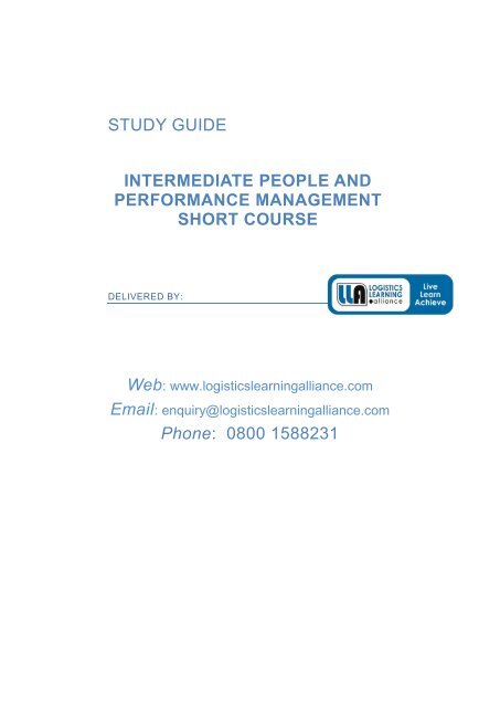 Intermediate People and Performance Management