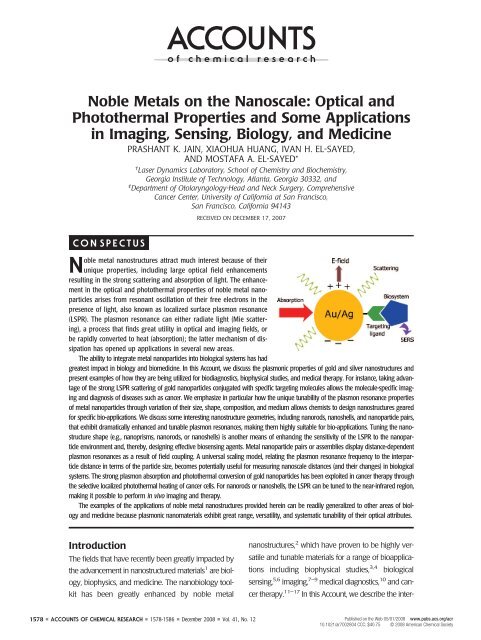 Noble Metals on the Nanoscale - Chemistry Courses
