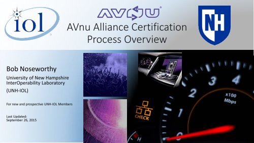 AVnu Alliance Certification Process Overview