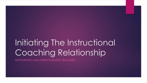 Instructional Coach Introduction