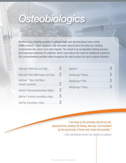 Osteobiologics - AlloSource