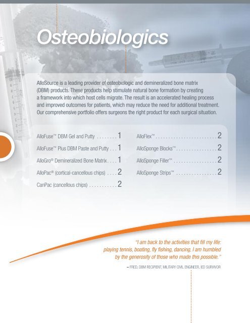 Osteobiologics - AlloSource