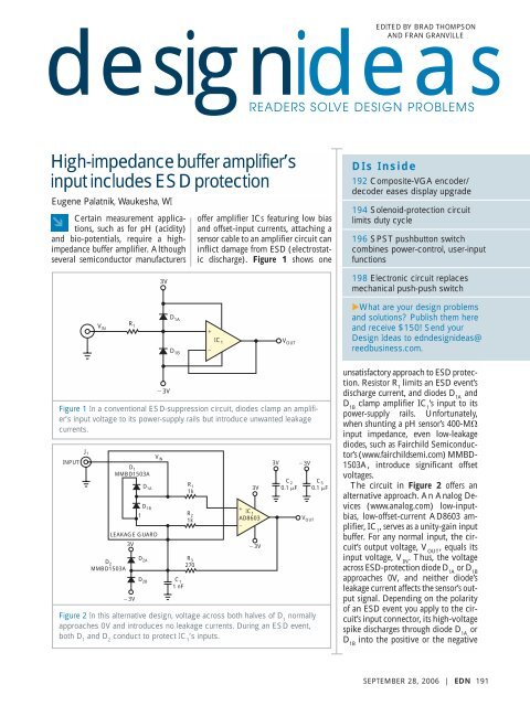 High input impedance buffer amplifier definition