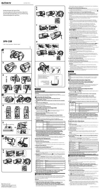 Sony SPK-CXB - SPK-CXB Consignes d’utilisation Allemand