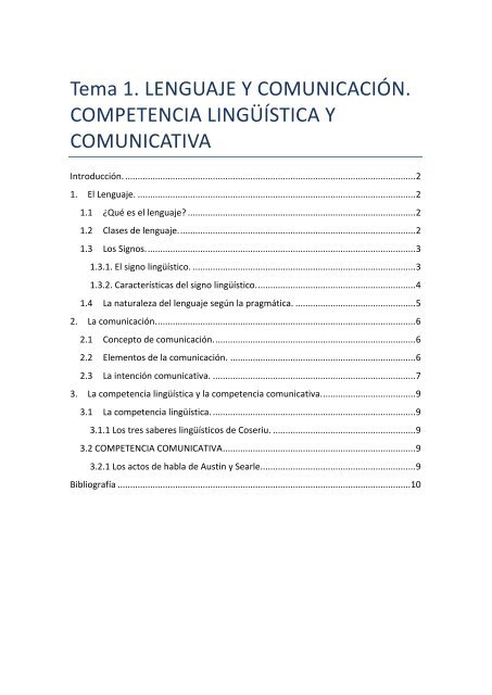 Tema 1 Lenguaje y comunicacion