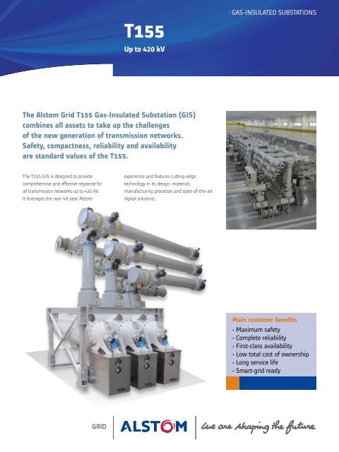Up to 420 kV The Alstom Grid T155 Gas-Insulated Substation (GIS ...