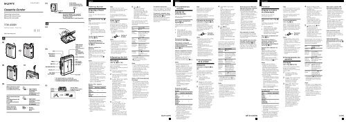 Sony TCM-450DV - TCM-450DV Consignes d’utilisation Espagnol