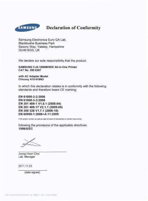 Samsung Imprimante jet d'encre, 3-en-1, 7ppm - CJX-1050W (CJX-1050W/SEE ...