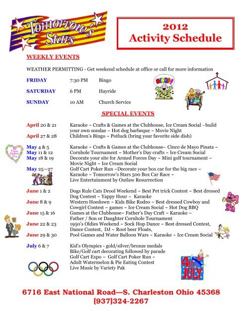 2012 Activity Schedule.pub - Resort Management, Inc.