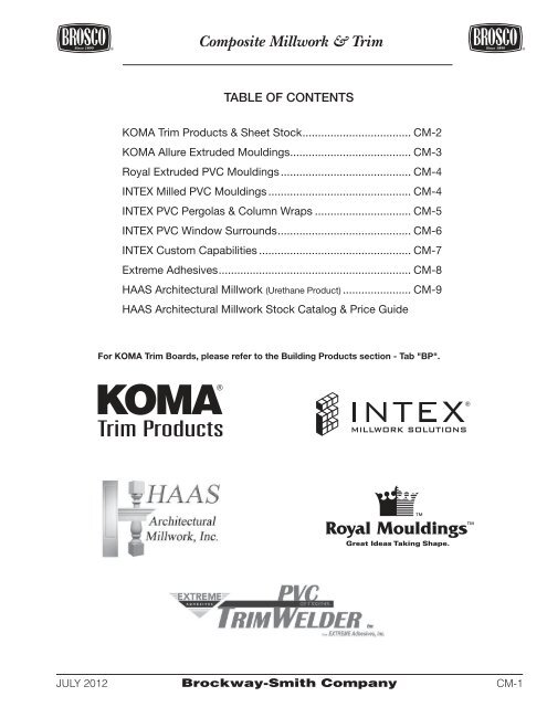 Composite Millwork & Trim - Brosco