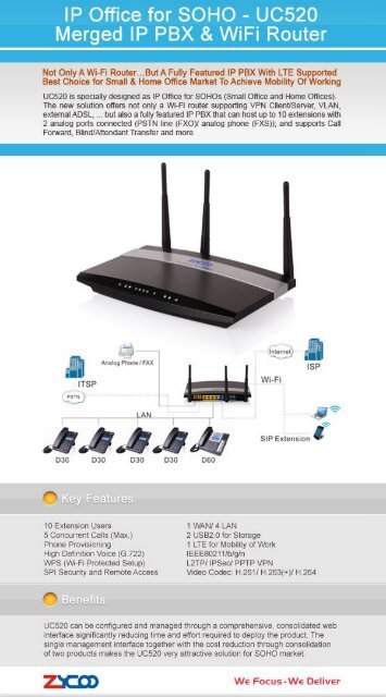 SOHO and Family WiFi Router & IP PBX l Zycoo UC520