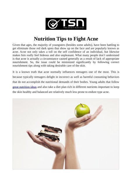 Nutrition Tips to Fight Acne