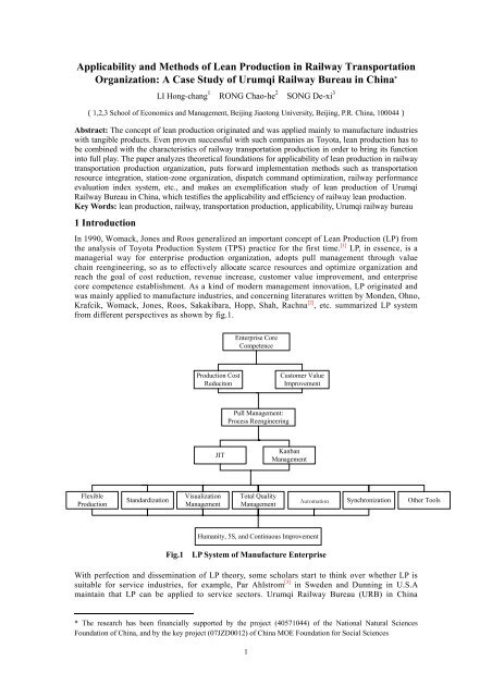 Lean Production in Railway Transportation Organization