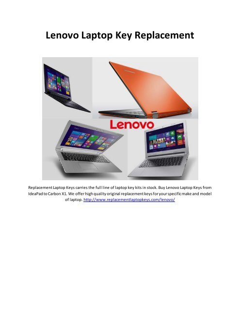 Lenovo Laptop Key Replacement