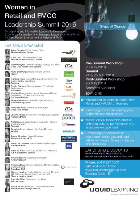 Women in Retail and FMCG Leadership Summit 2016