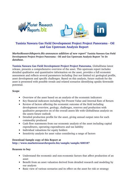 Tunisia Nawara Gas Field Development Project Project Panorama - Oil and ...