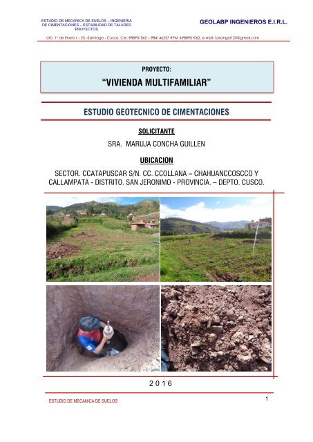 ESTUDIO DE MECANICA DE SUELOS VIVIENDA MULTIFAMILIAR (RUTH)