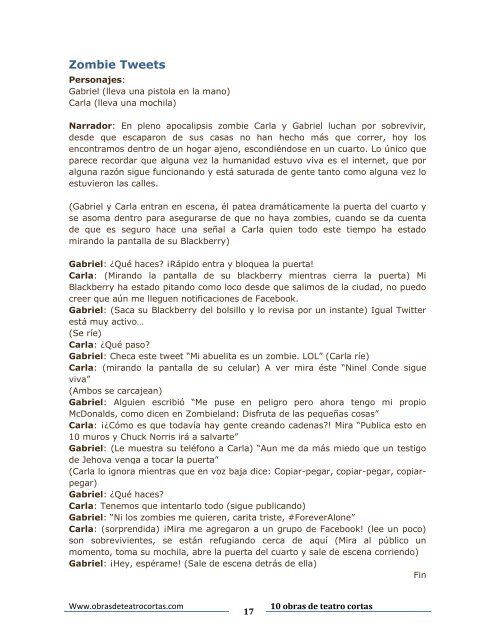 Zombie Tweets Personajes: