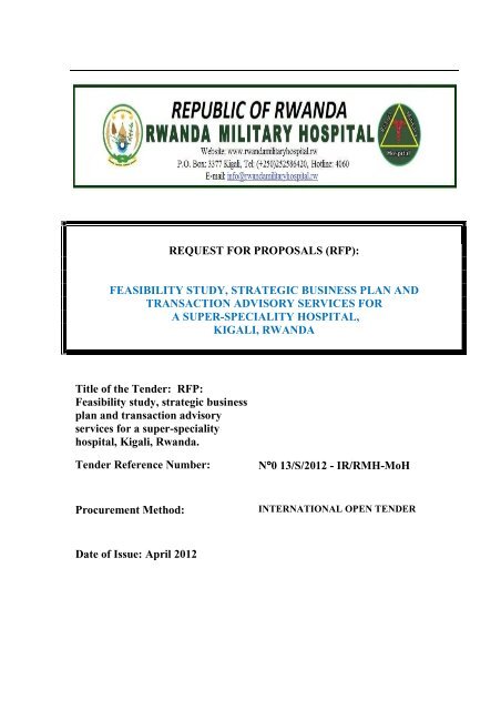 Section IV: Technical Proposal - Standard Forms - Umuseke