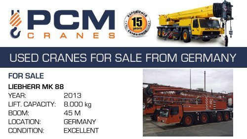 LIEBHERR MK 88 for sale, used crane, gebrauchter Kran, zu verkaufen, kaufen