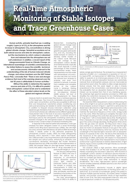Real-Time Atmospheric Monitoring of Stable Isotopes and ... - Picarro