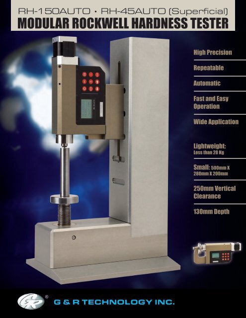 RH-150AUTO and RH-45AUTO Modular Rockwell Hardness Tester