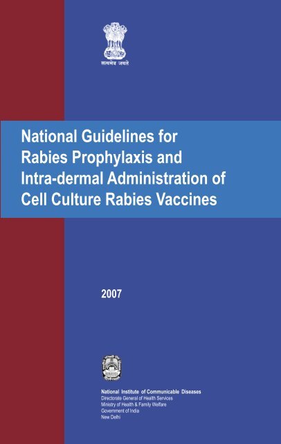 National Guidelines for Rabies Prophylaxis and Intra-dermal ...