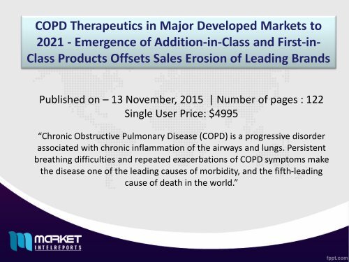 Chronic Obstructive Pulmonary Disease (COPD) Market to reach $11.2 ...