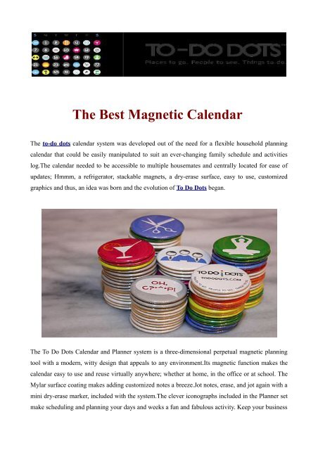 Magnetic calendar