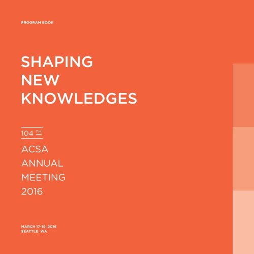 SHAPING NEW KNOWLEDGES