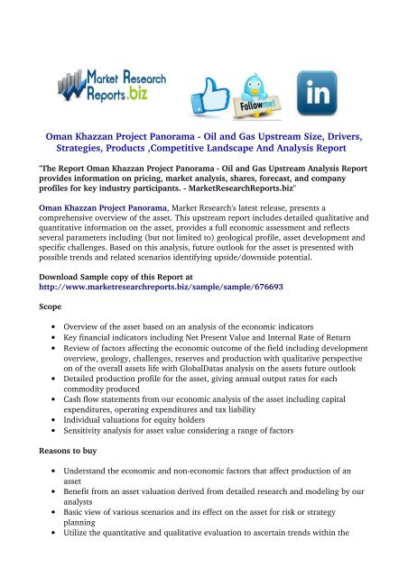 Oman Khazzan Project Panorama - Oil and Gas Upstream Analysis Report