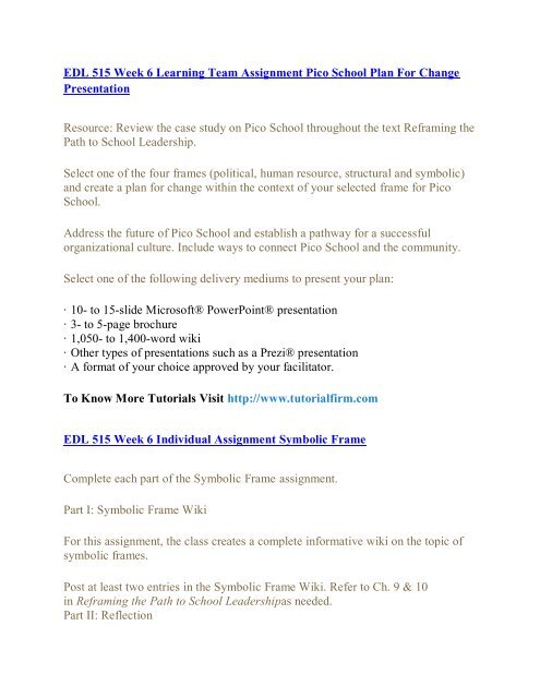 EDL 515 UOP Assignments,EDL 515 UOP Entire Class,EDL 515 UOP Full Class