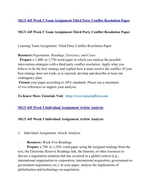 MGT 445 UOP Assignments,MGT 445 UOP Entire Class,MGT 445 UOP Full Class