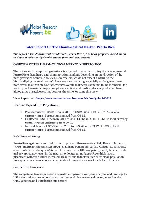 The Pharmaceutical Market: Puerto Rico