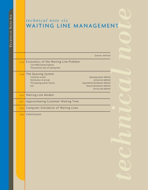 WAITING LINE MANAGEMENT - Ateneonline