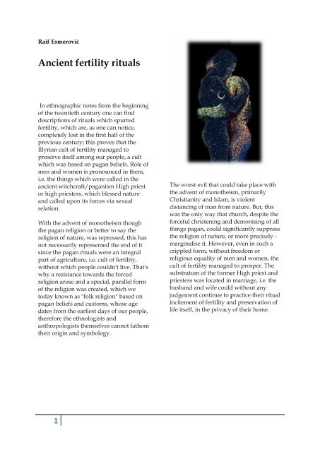 Ancient fertility rituals