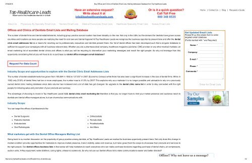List of Dental Offices | Dental Clinic Directory
