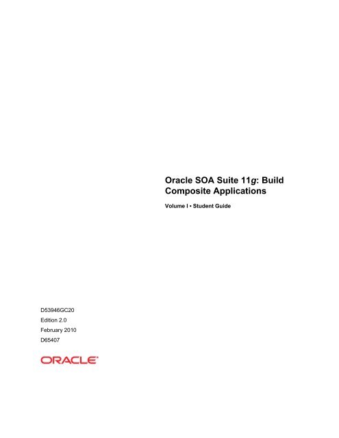 Oracle Soa Suite 11g Build Composite Applications 6892
