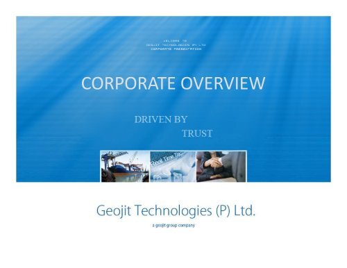 Development Tools - Geojit Technologies
