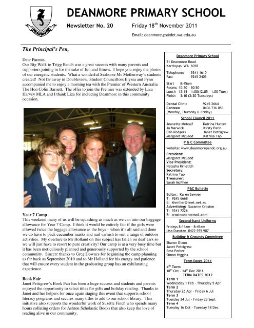 Official Opening & Year 7 Graduation - Deanmore Primary School ...