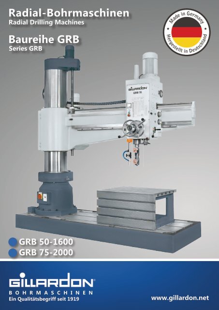 Radialbohrmaschinen Baureihe GRB
