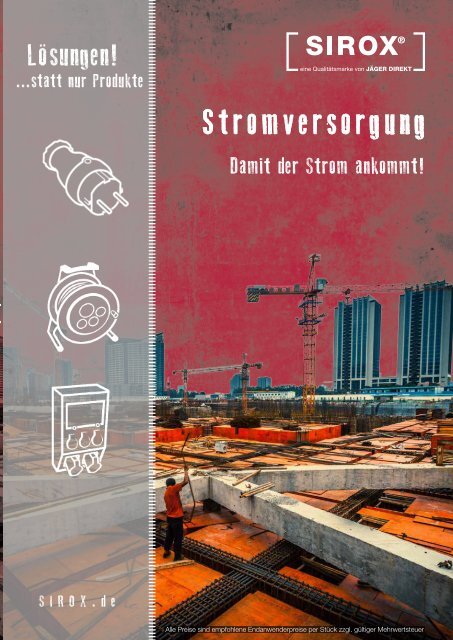 Stromversorgung Sirox- damit der Strom ankommt!