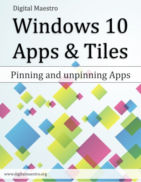 Pinning Apps In Windows 10