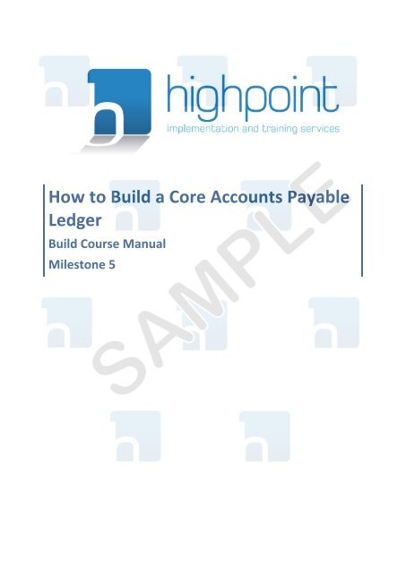 How to Build a Core Accounts Payable Ledger pk