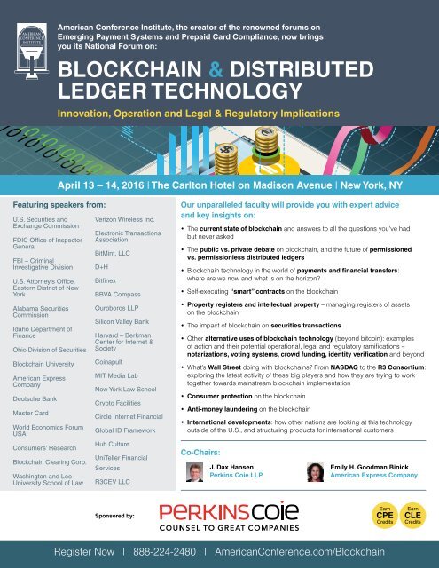 BLOCKCHAIN & DISTRIBUTED LEDGER TECHNOLOGY