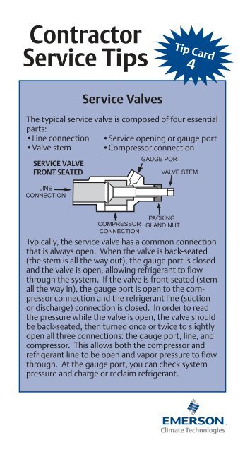 Contractor Service Tips - Emerson Climate Technologies