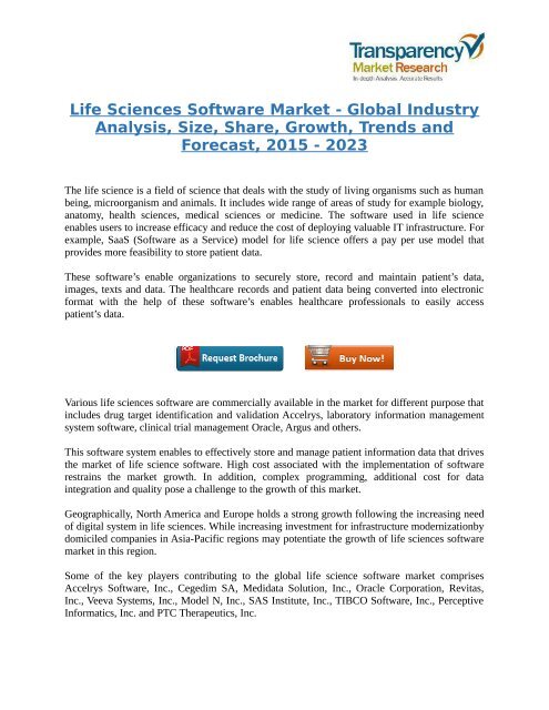 Life Sciences Software Market