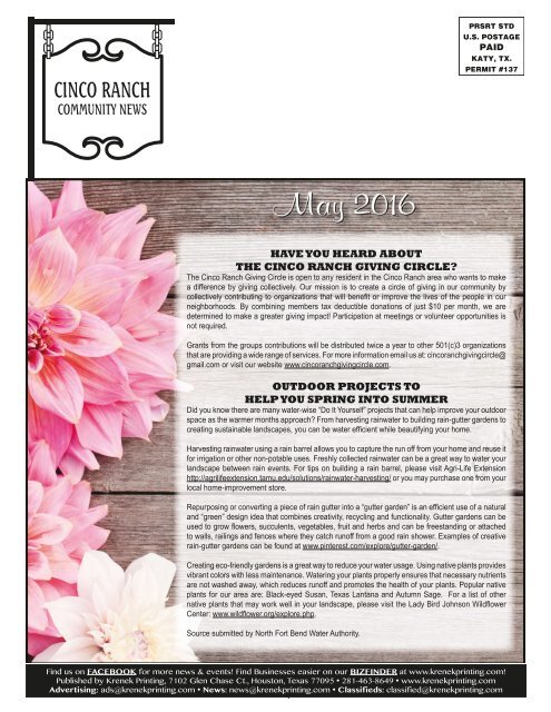 Cinco Ranch 2 May 2016